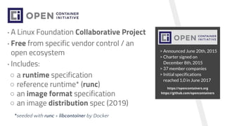 What's Running My Containers? A review of runtimes and standards. | PDF
