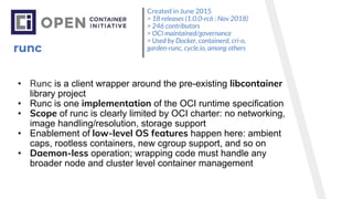 What's Running My Containers? A review of runtimes and standards. | PDF