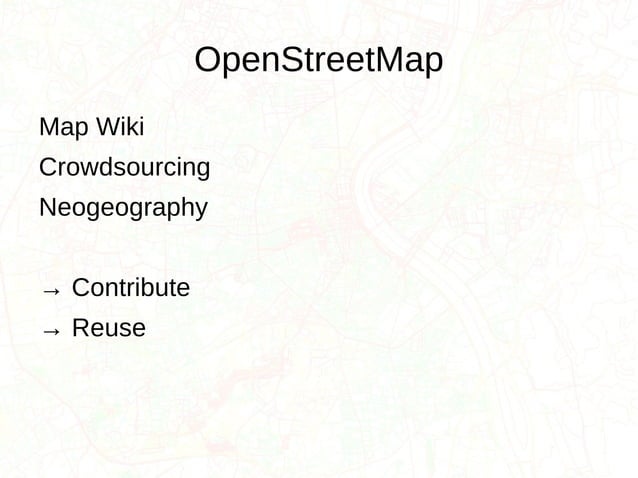 OpenStreetMap, an introduction | ODP