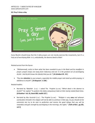 Osm01 5-basic-duties-of-a-muslim | PDF