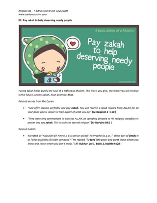 Osm01 5-basic-duties-of-a-muslim | PDF