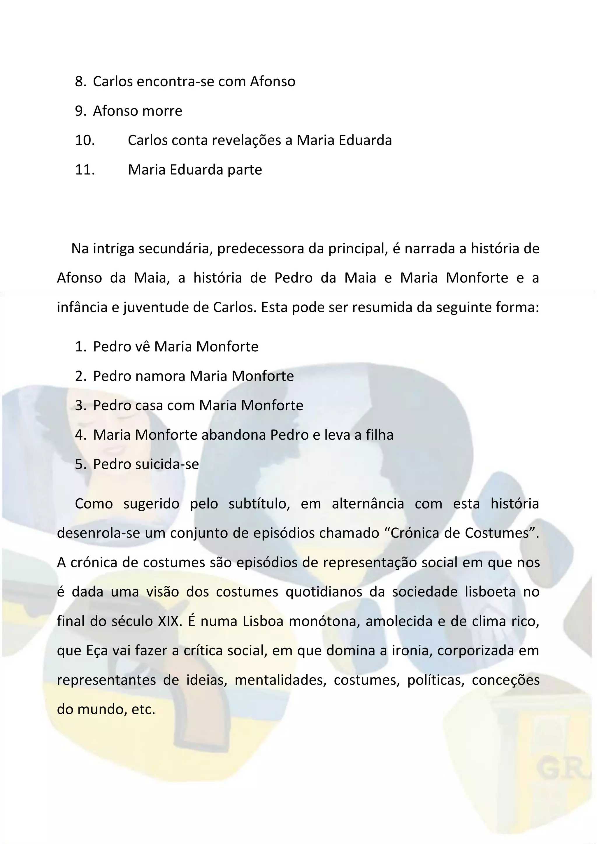 Trabalho sobre Os Maias - Episódios da Vida Romântica | PDF