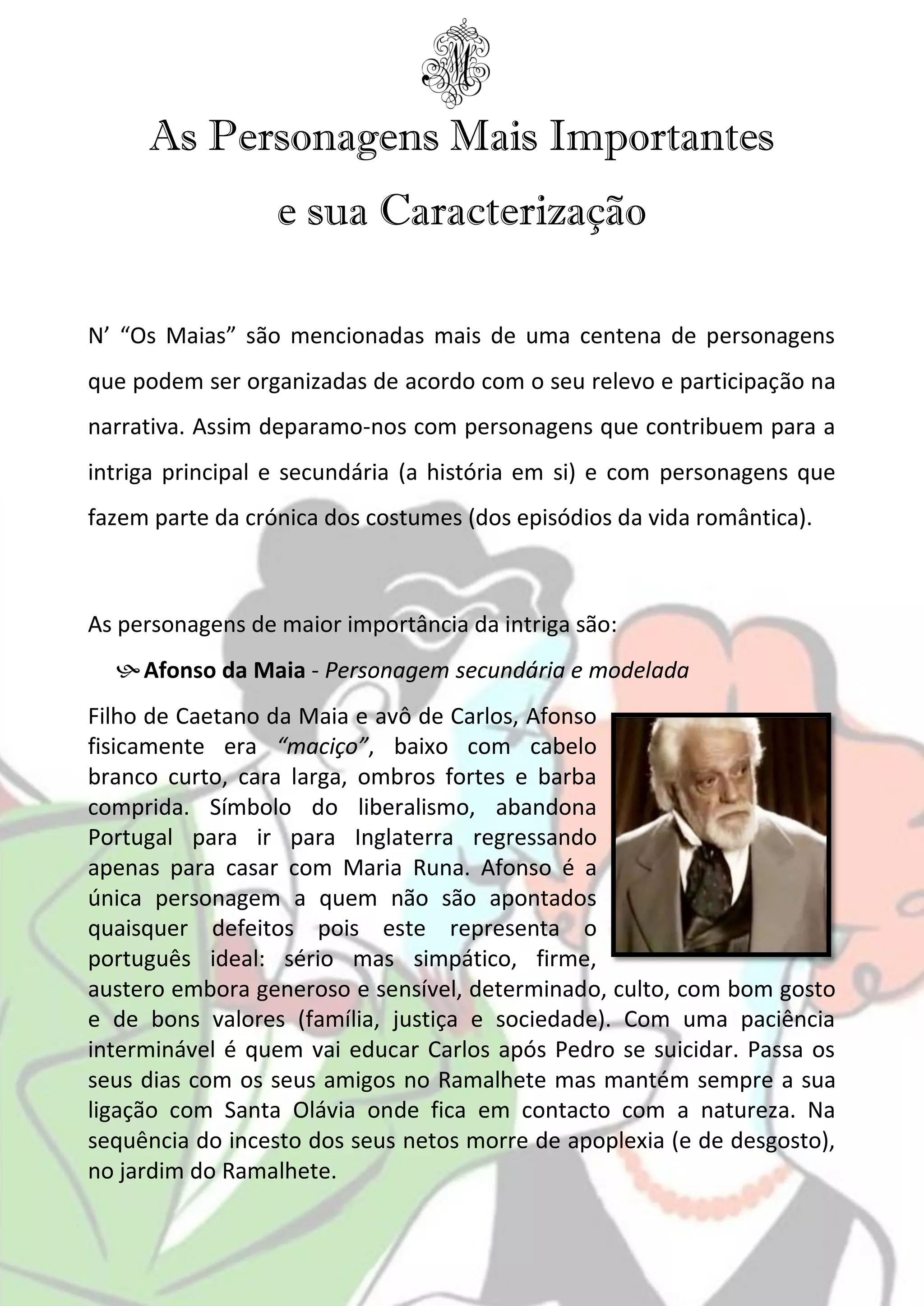 Trabalho sobre Os Maias - Episódios da Vida Romântica | PDF