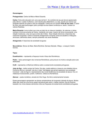 Os maias análise | PDF