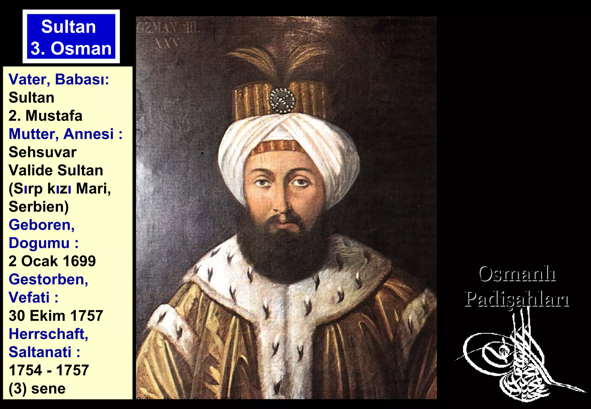 Osmanli padisahlari[1]poster için | PPT