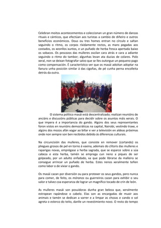 Os Masai. Antía Vieiro | PDF