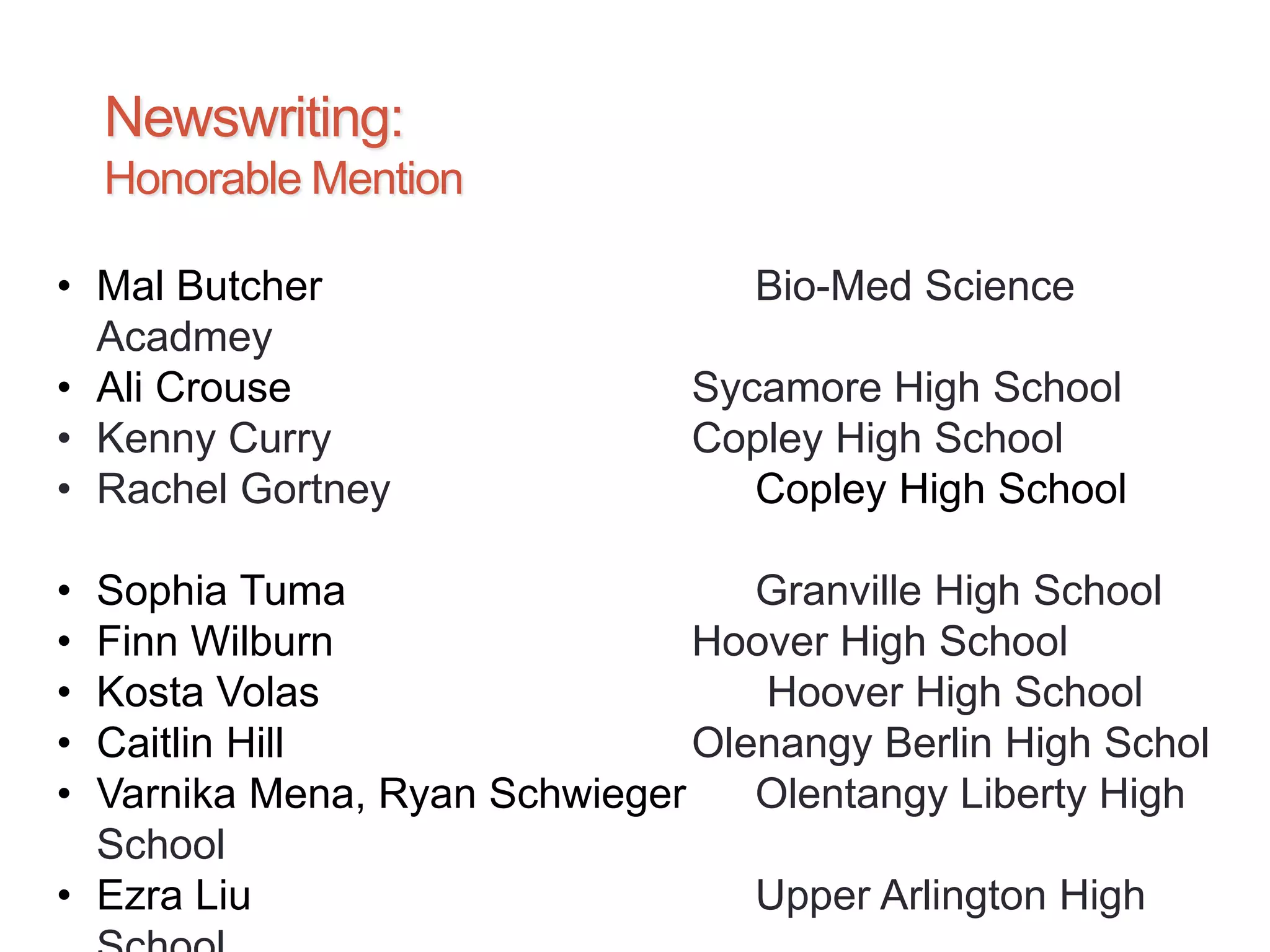 OSMA_Winners_2023+.pptx | College Sports | Sports