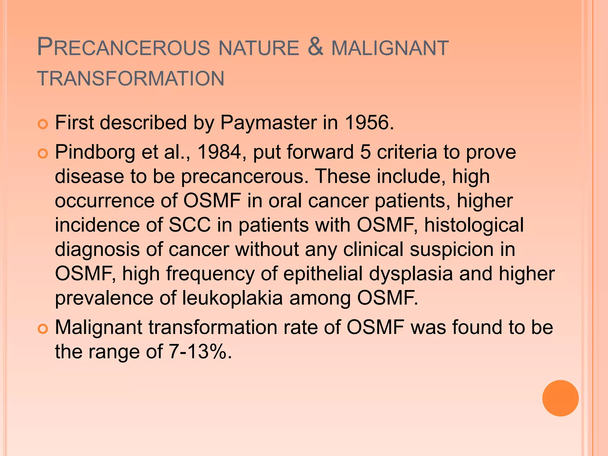 Oral Submucous Fibrosis | PPTX | Dental Health | Diseases and Conditions