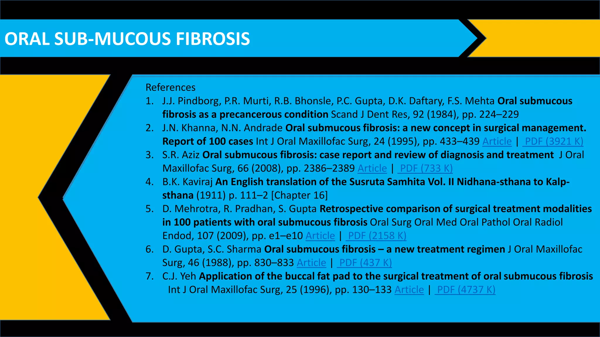 ORAL SUBMUCOUS FIBROSIS (OSMF) | PPTX