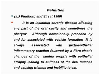 oral sub mucous fibrosis | PPT