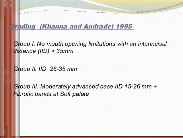 oral sub mucous fibrosis