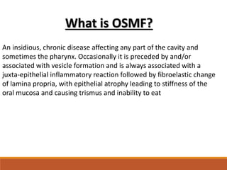 etiopathogenesis of oral submucous fibrosis | PPTX