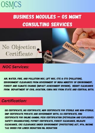 Os Mgmt PPT-OS Mgmt Consulting Services Service List | PDF
