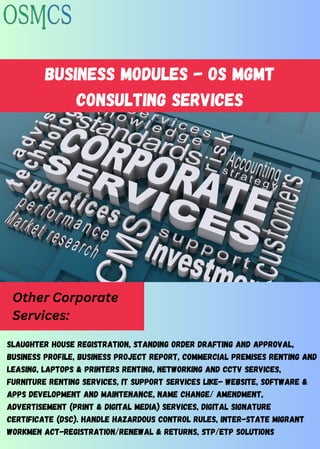 Os Mgmt PPT-OS Mgmt Consulting Services Service List | PDF