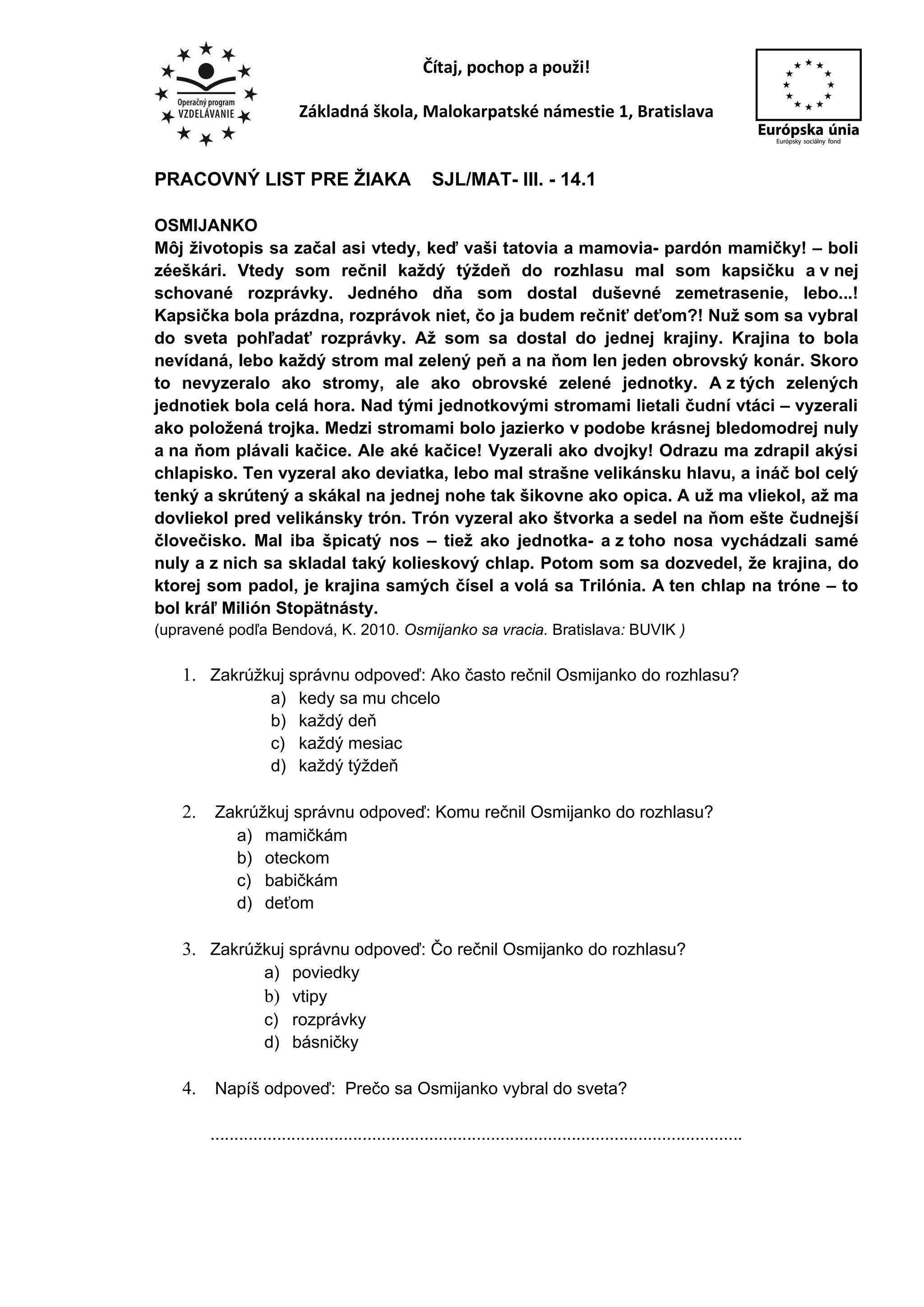 Osmijanko pl sjl-m iii - 14.1 | PDF