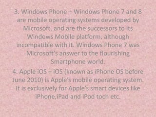 COMMONLY USED OPERATING SYSTEMS | PPT