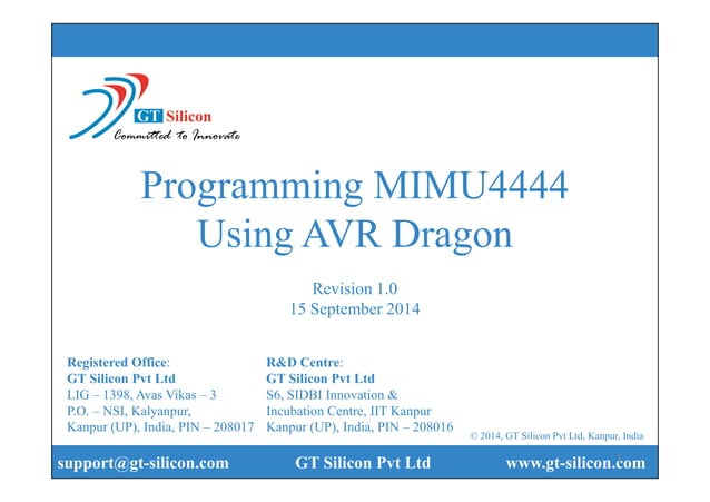 Programming Osmium MIMU4444 Using AVR Dragon | PDF