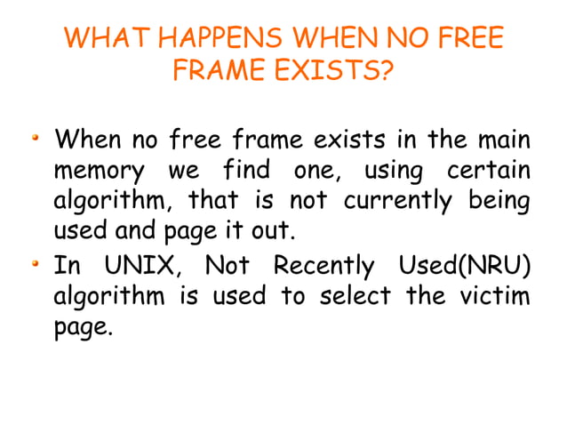 Unix Memory Management - Operating Systems | PPT