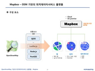 OpenStreetMap 기반의 위치데이터서비스 플랫폼 - Mapbox | PDF