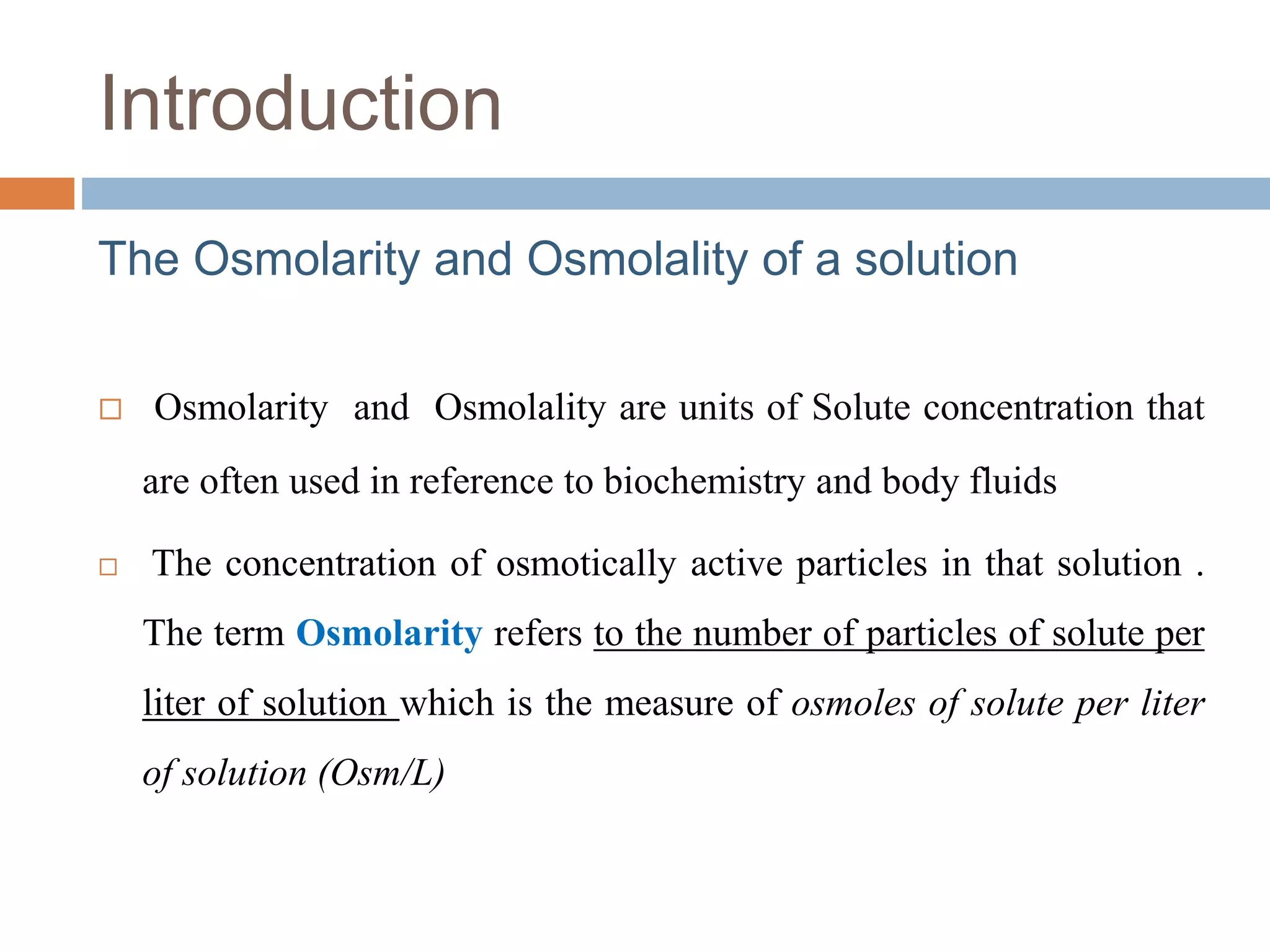 Osmolarity | PPTX