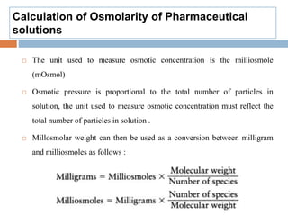 Osmolarity | PPTX