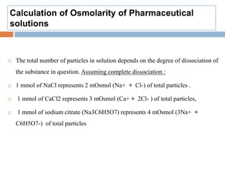 Osmolarity | PPTX