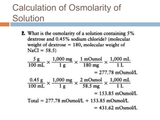 Osmolarity | PPTX