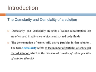 Osmolarity | PPT
