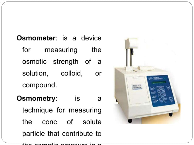 Osmometry by Dr. Anurag Yadav | PPTX