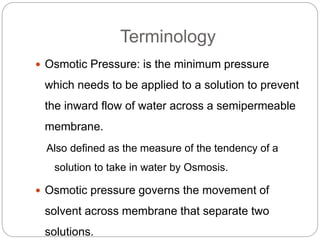 Osmometry by Dr. Anurag Yadav | PPTX