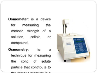 Osmometry by Dr. Anurag Yadav | PPT