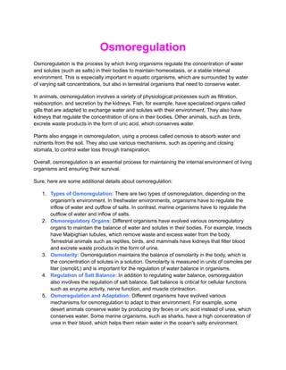 Osmoregulation Mechanisms and Adaptations in Various Organisms.pdf
