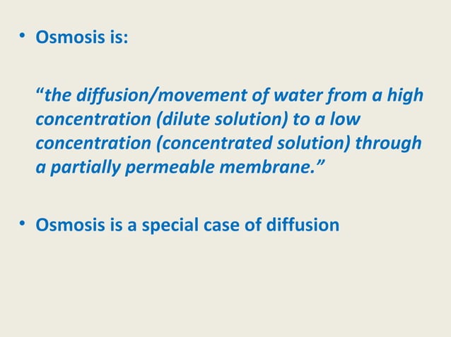 Osmosis 2 | PPT | Free Download