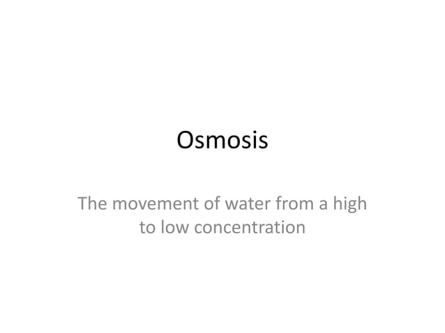 Osmosis | PPTX