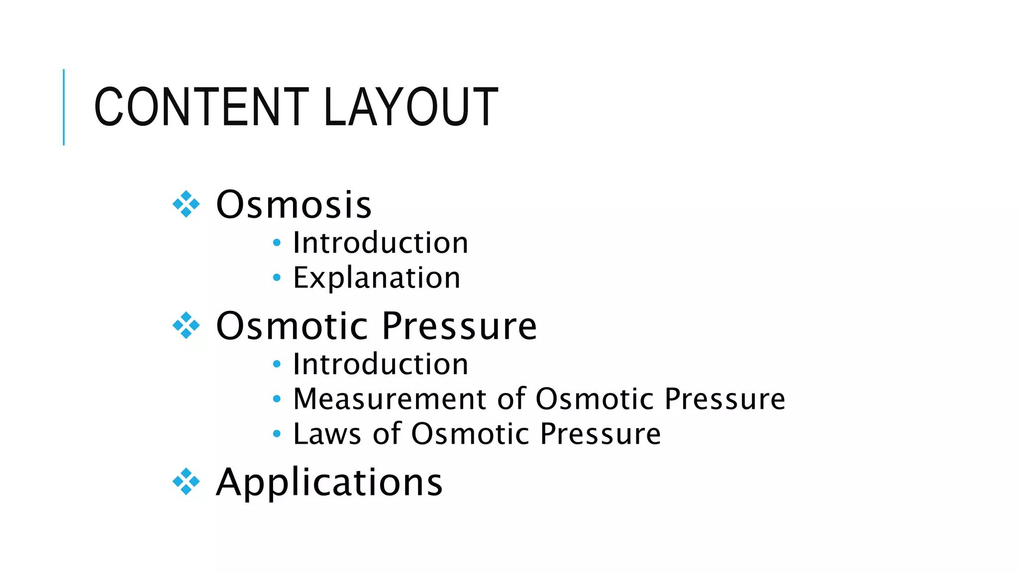 Osmosis and Osmotic Pressure | PPTX