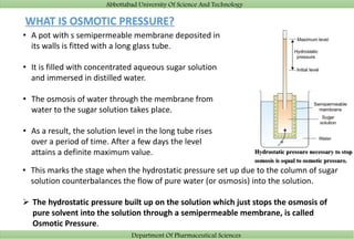 Osmotic Pressure Hydrostatic Pressure
