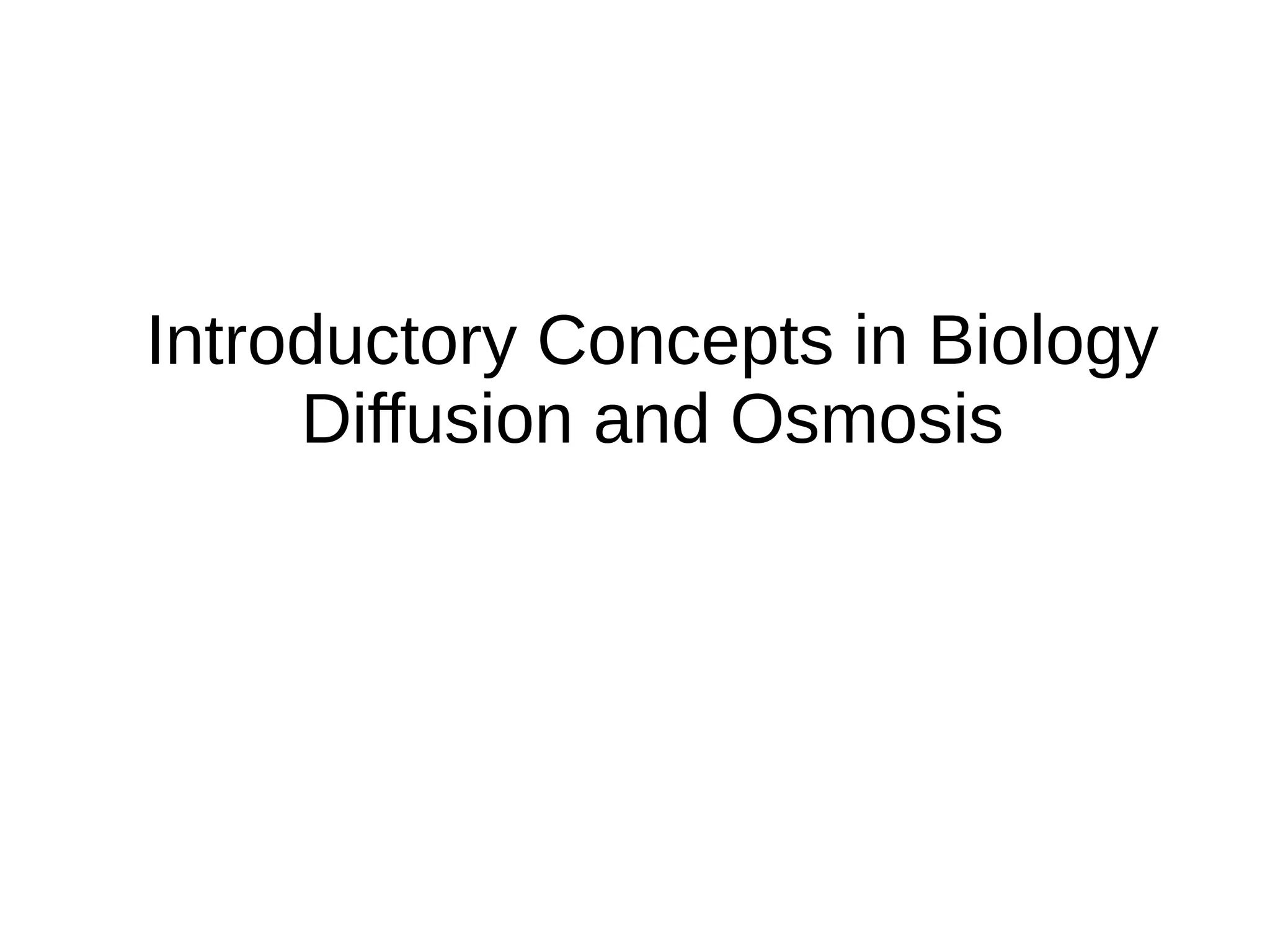 Osmosis and diffusion | ODP