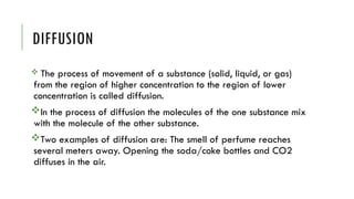 Osmosis and Diffusion processes and differences | PPTX