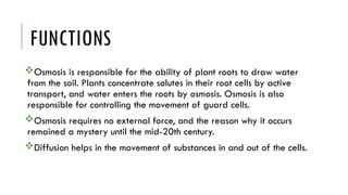 Osmosis and Diffusion processes and differences | PPTX