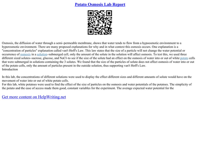 Osmosis In Red Onion Cells | PDF