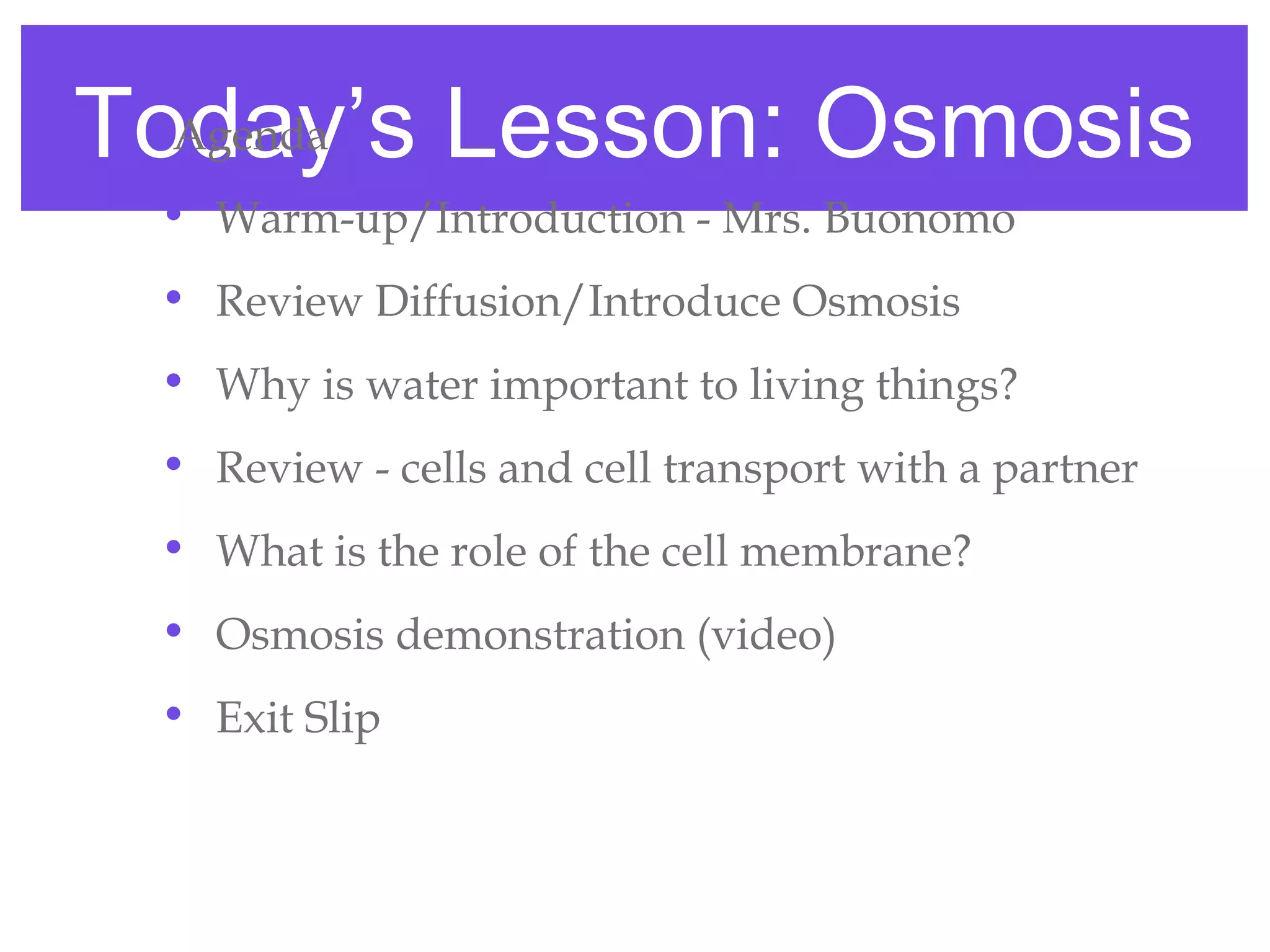 Osmosis lesson ppt | PPT