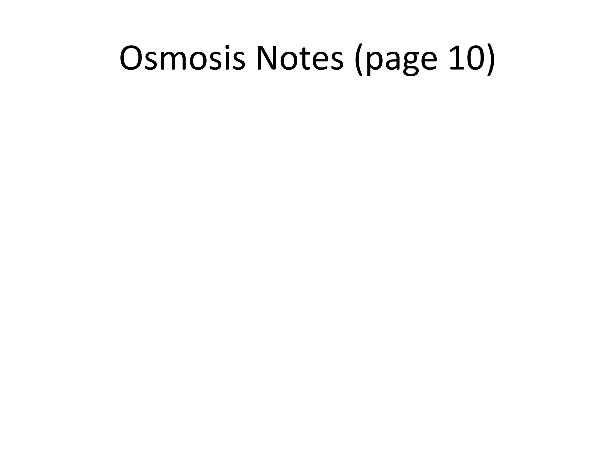 Osmosis notes | PPT