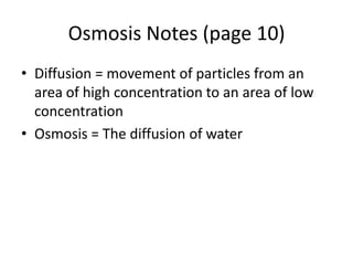 Osmosis notes | PPT