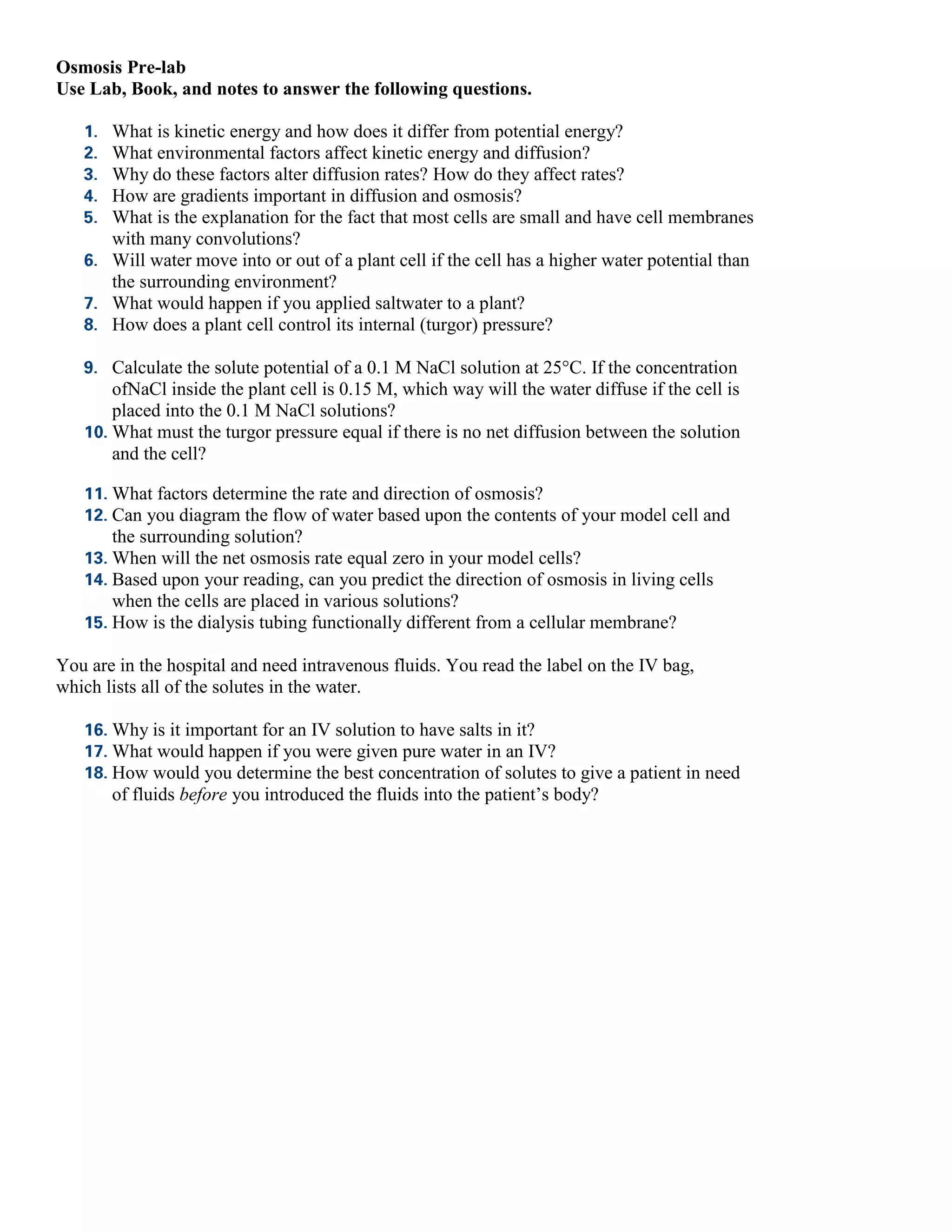 Osmosis pre lab | DOCX