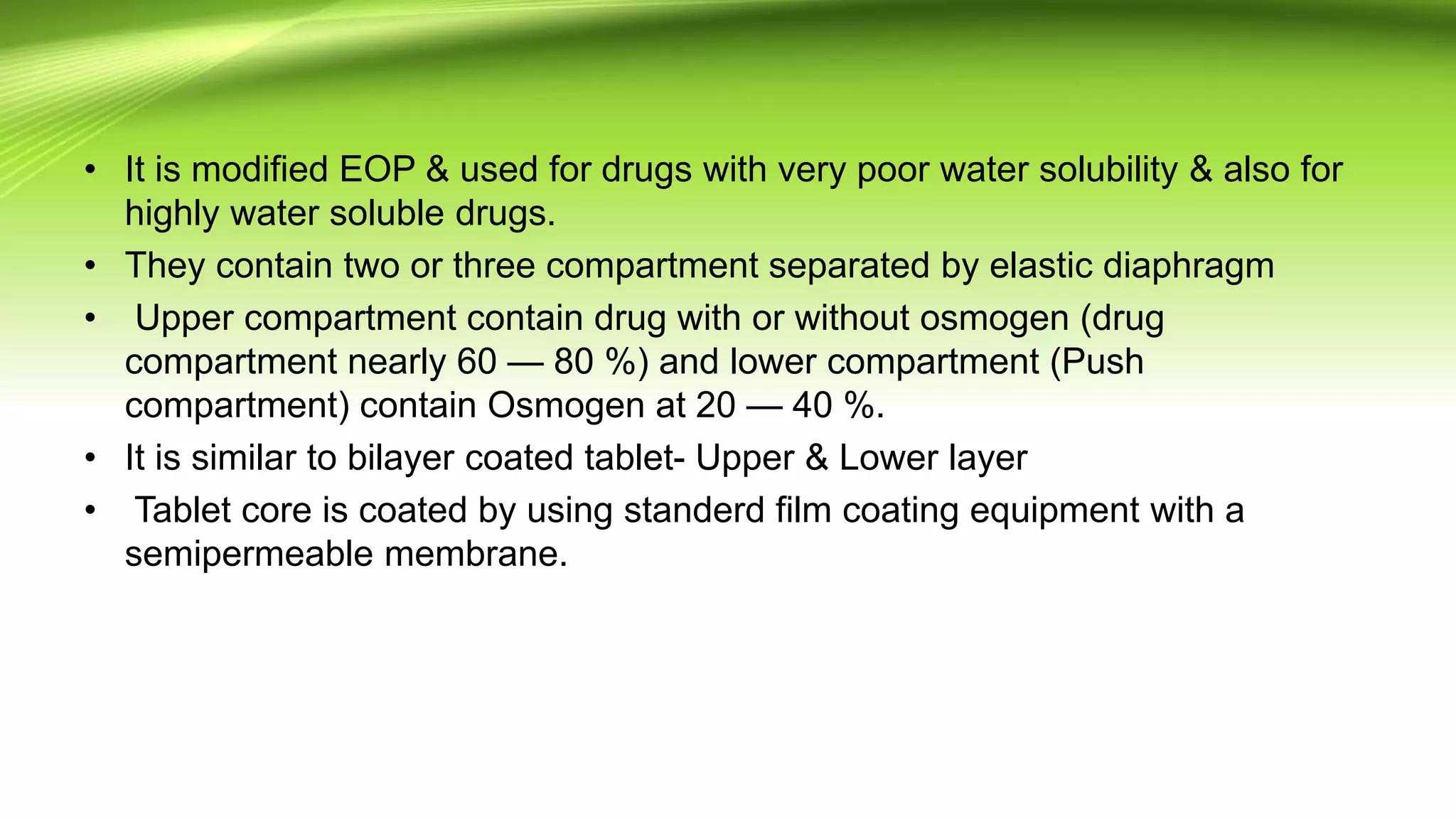 Osmotic Pressure Controled Drug Delivery System | PPTX