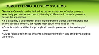 Osmotic Pressure Controled Drug Delivery System | PPTX