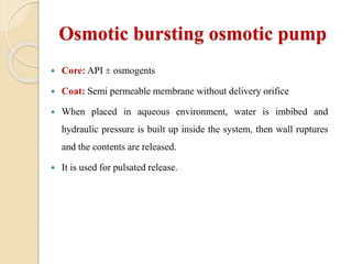 Osmotic drug delivery system | PPTX