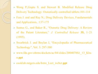 Osmotic drug delivery system | PPTX