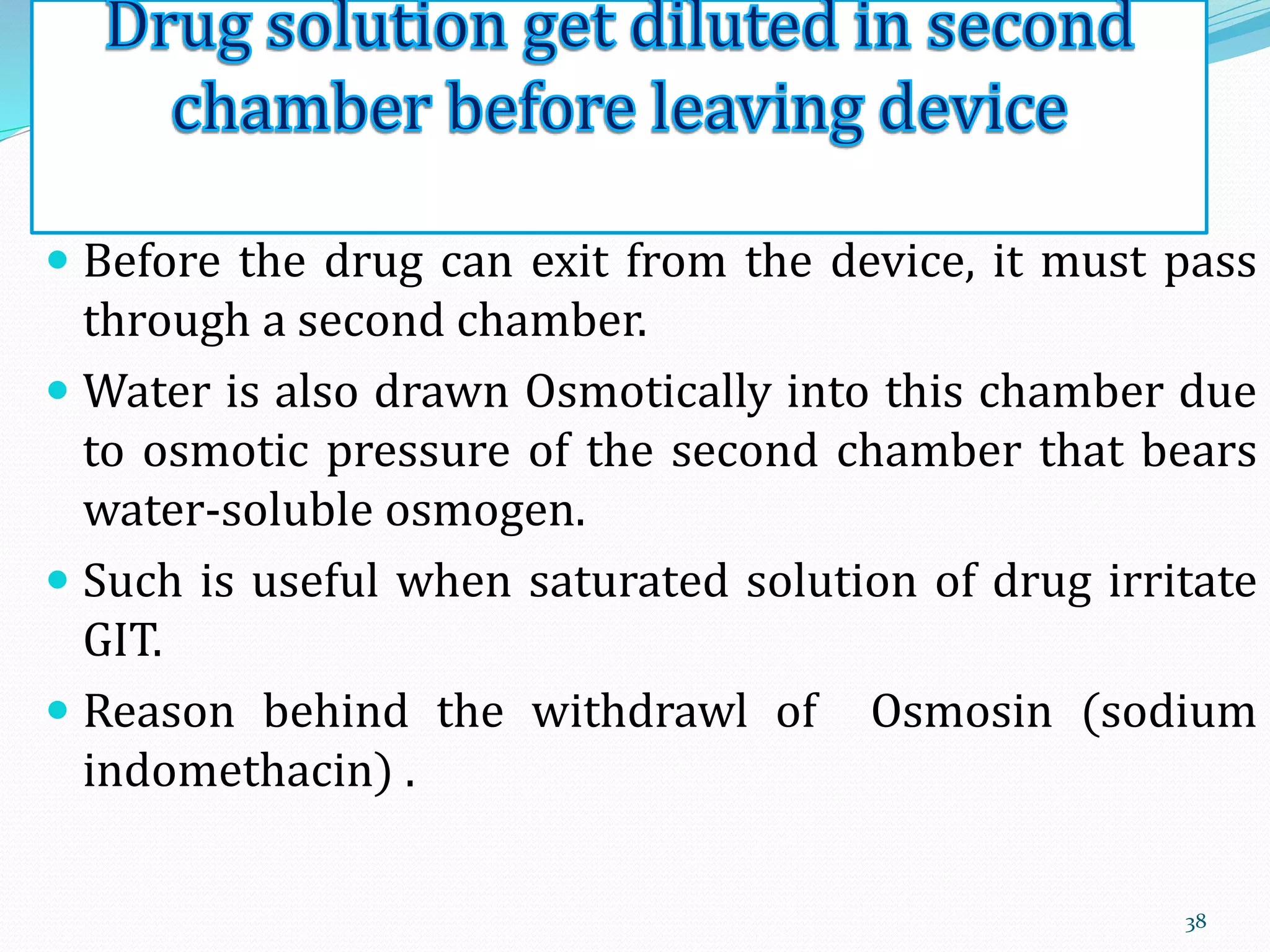 Osmotic drug delivery system | PPTX
