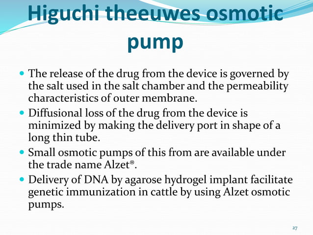 Osmotic drug delivery system | PPTX